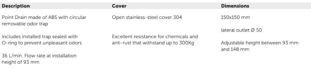 Point de vidange avec couvercle ouvert | EGIC